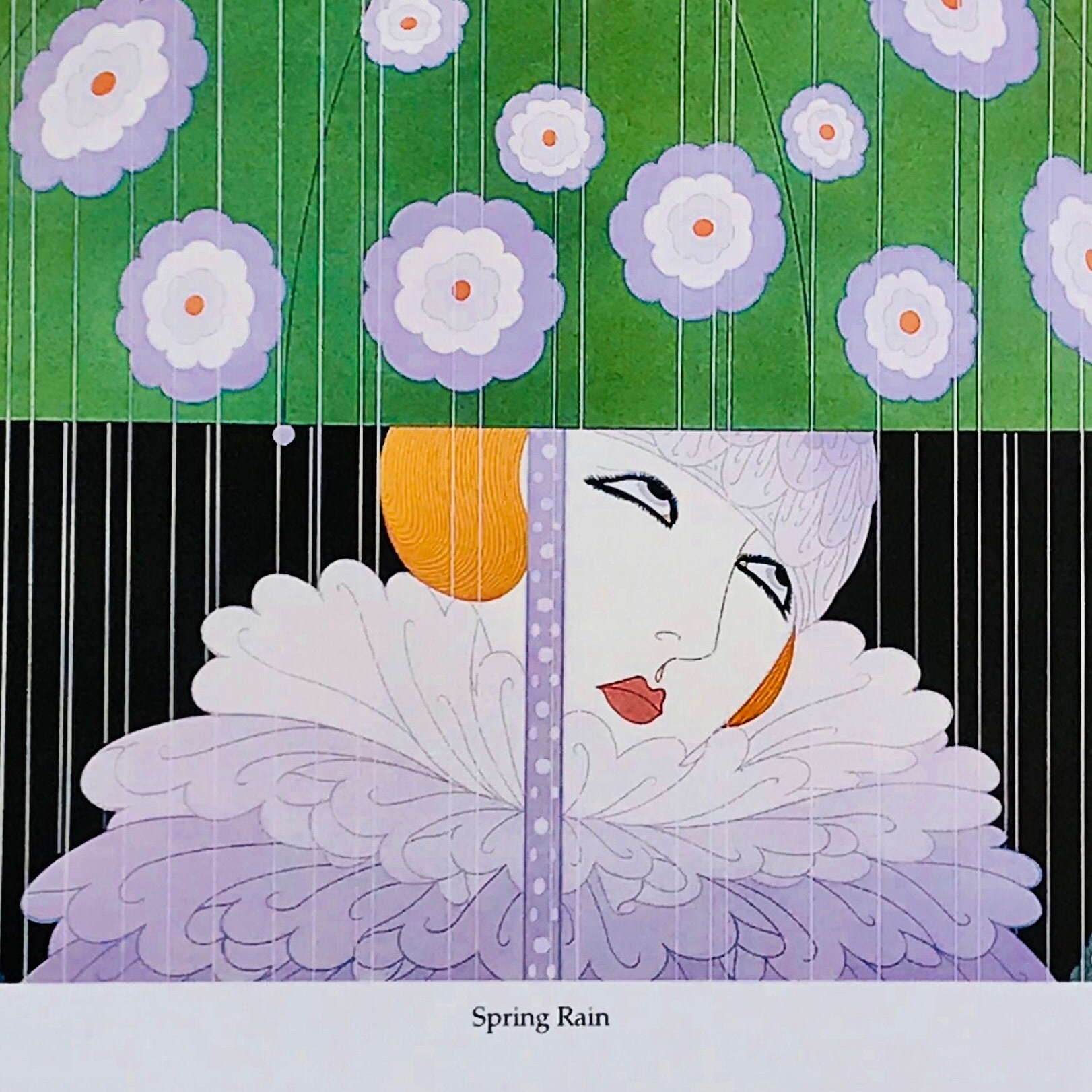 Art Print, Spring Rain an Erté Art Deco Illustration - Etsy