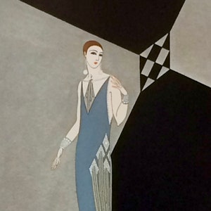 Erté Art Deco Print, Wall Art Fashion Illustration, 1927 Flapper ...