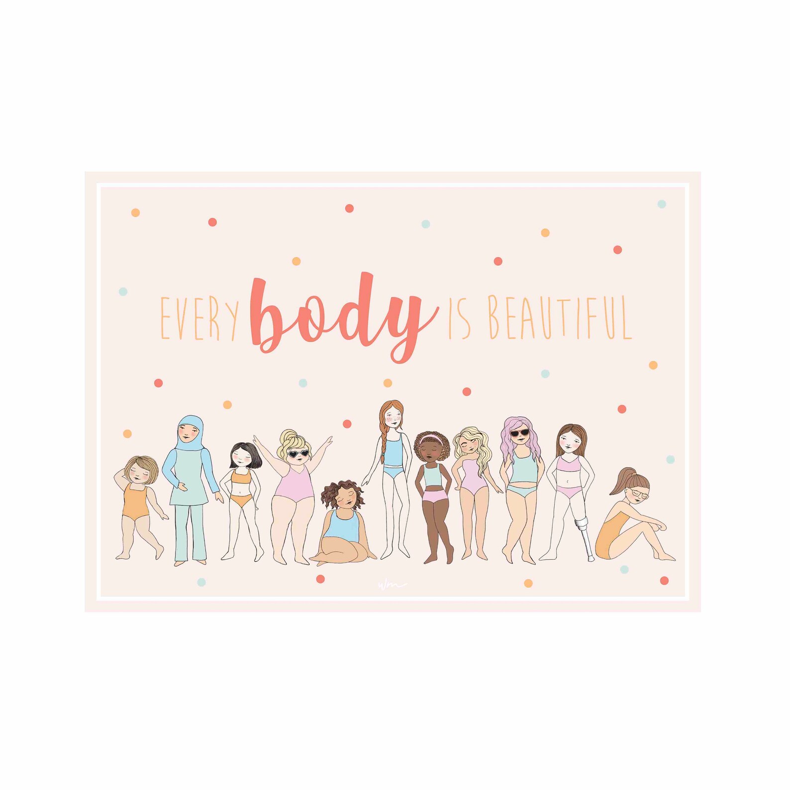 Every BODY is beautiful poster decal | Etsy