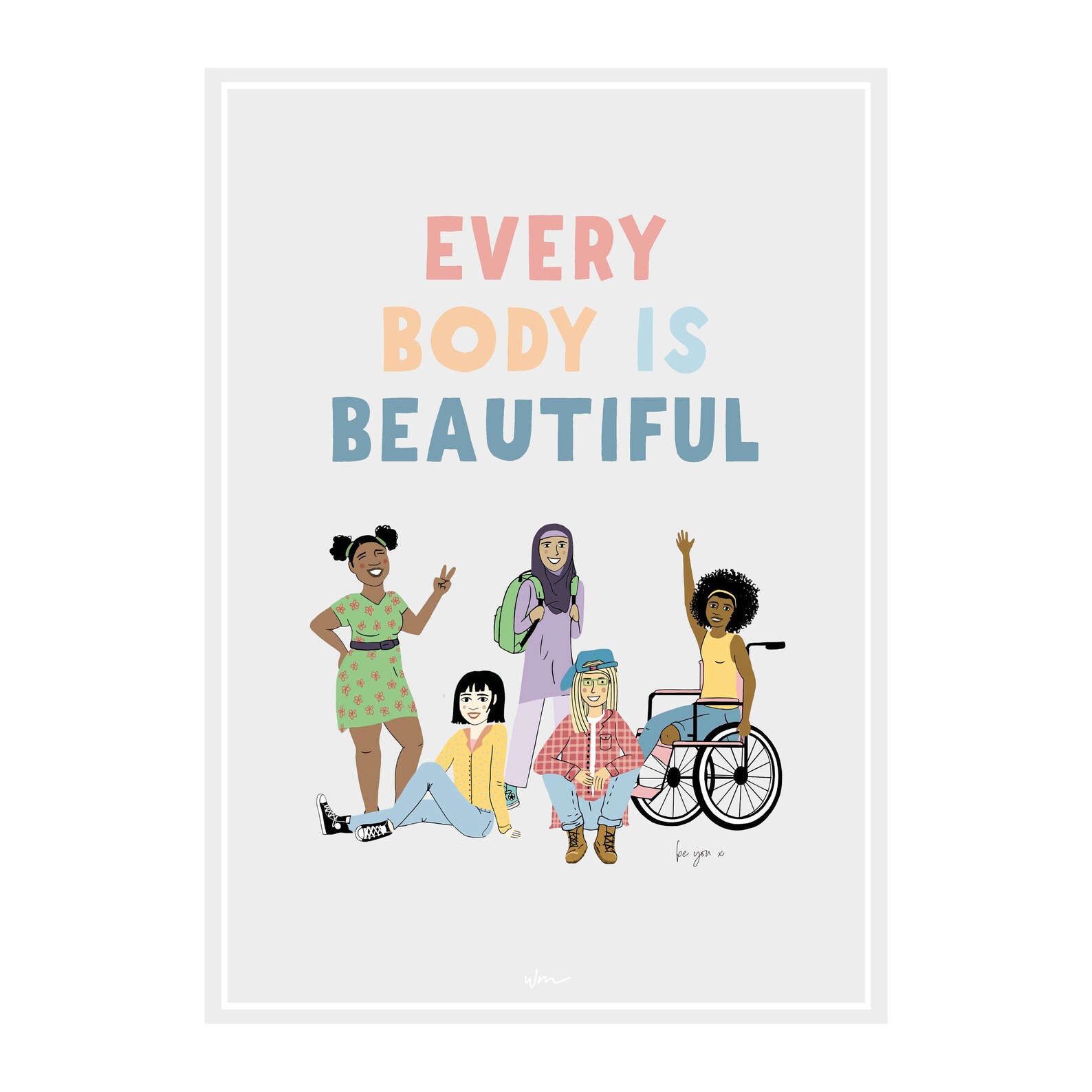 Every BODY is Beautiful Poster Decal - Etsy