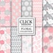 Floral Digital Paper: PINK GRAY DAHLIAS Floral | Etsy