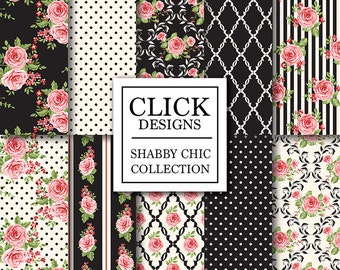 Shabby Chic Digital Paper: SHABBY POWDER BLUE | Etsy