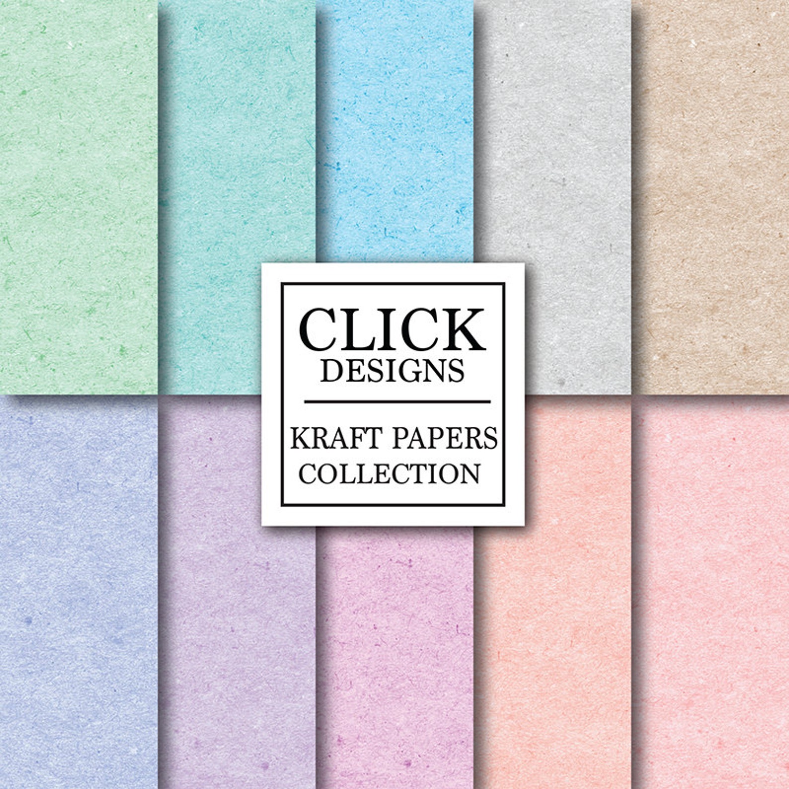Kraft Digital Paper: kraft PAPERS Pastel - Etsy