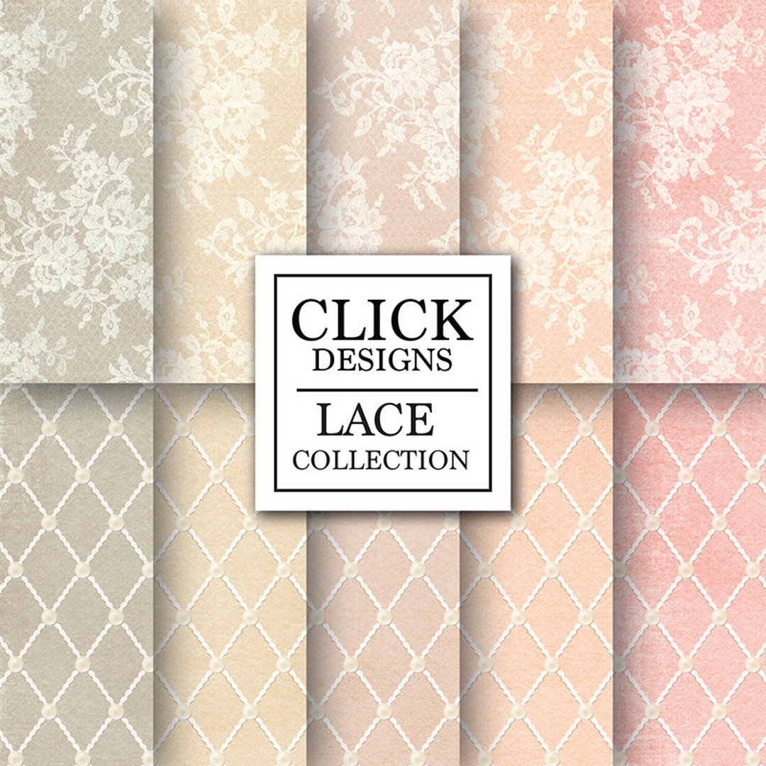 Lace Digital Paper: blush Lace Scrapbook Romantic Papers With Lace ...
