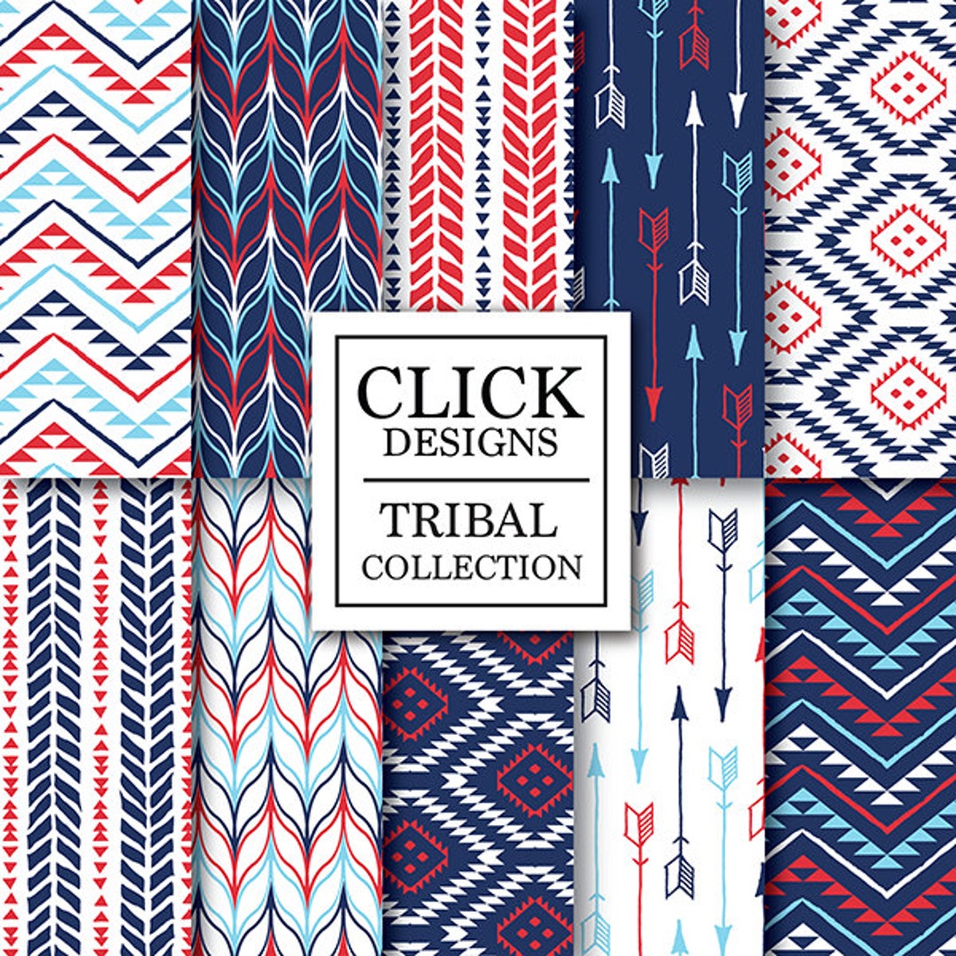Tribal Nautical Digital Paper: tribal Nautical - Etsy