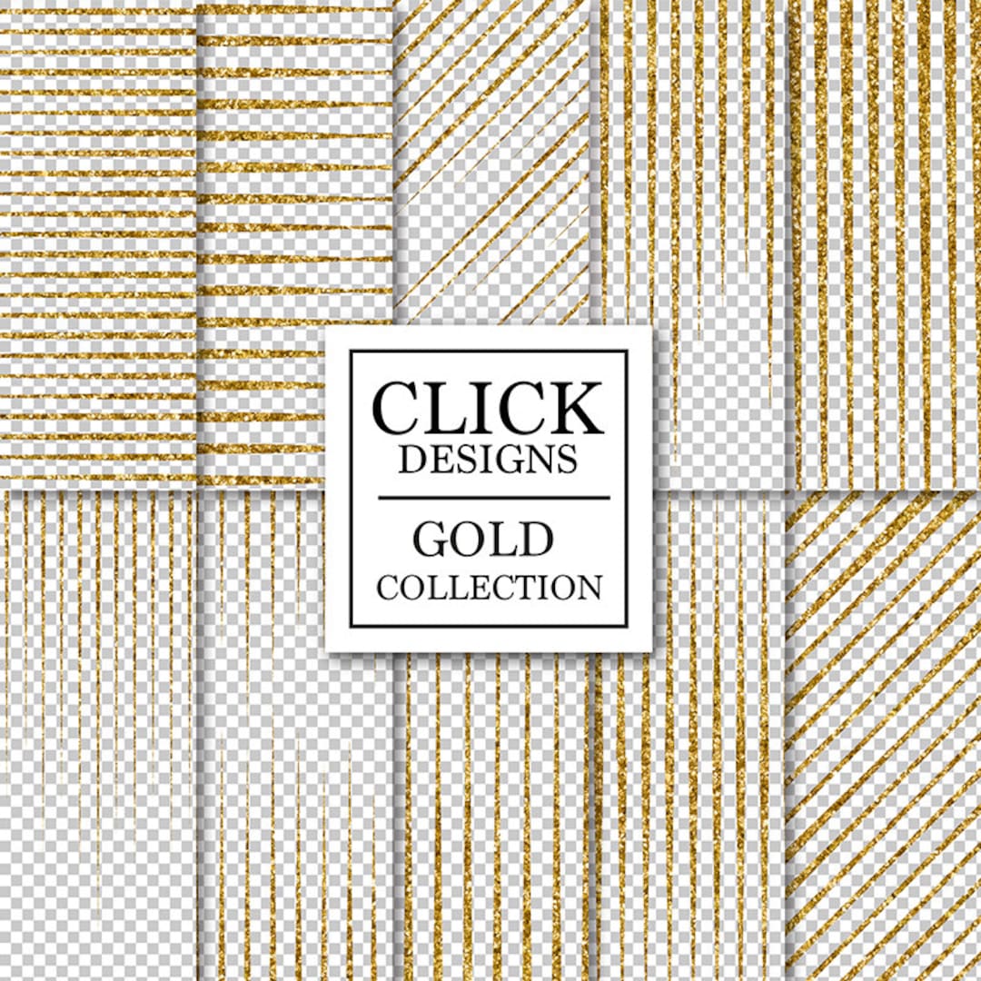 GOLD LINES OVERLAY Clipart: Gold Glitter Sparkle Shiny Overlays, Frames ...