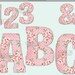 SHABBY PINK ALPHABET Digital ClipArt: Letters Numbers | Etsy