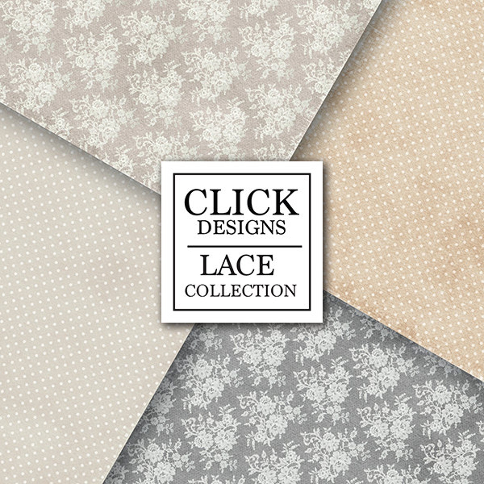 Lace Digital Paper: lace BEIGE Gray Scrapbook - Etsy