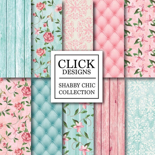 Shabby Chic Digital Paper: wood & LACE Romantic - Etsy