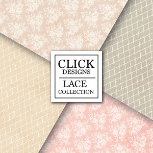 Lace Digital Paper: blush Lace Scrapbook Romantic Papers With Lace ...