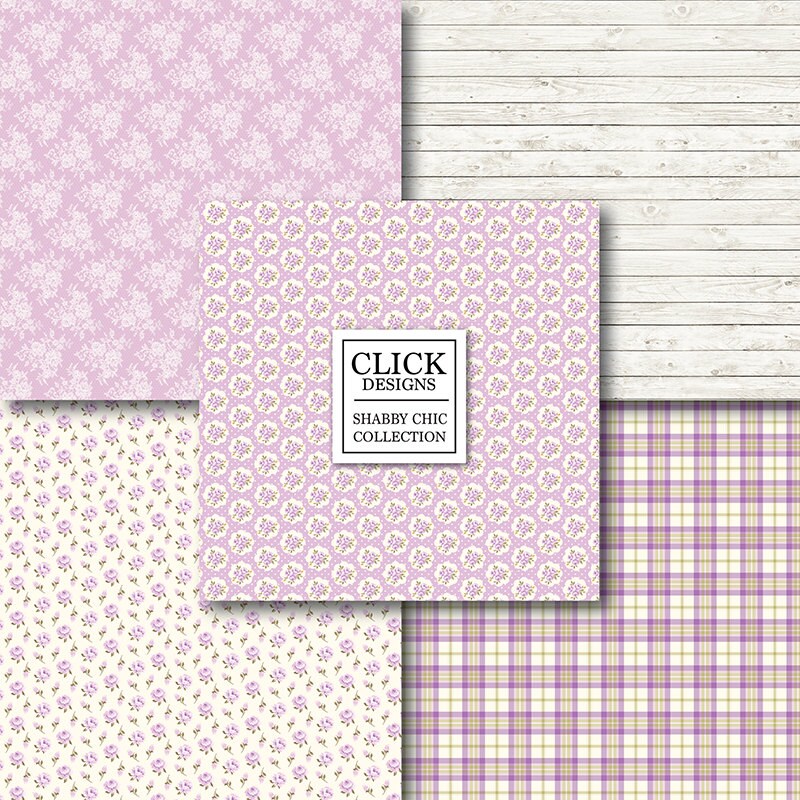 Shabby Chic Digital Paper: shabby CHIC Lilac - Etsy