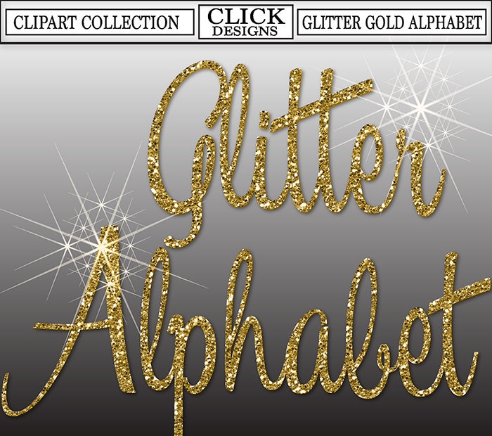 GLITTER ALPHABET Digital Clipart: Letters Numbers Symbols | Etsy Canada