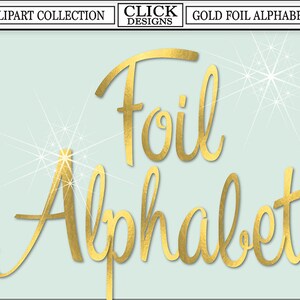 GOLD FOIL ALPHABET Digital Clipart: Letters, Numbers, Symbols ...