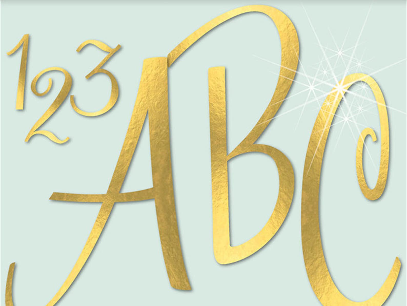 GOLD FOIL ALPHABET Digital Clipart: Letters Numbers Symbols - Etsy