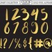 GOLD FOIL ALPHABET Digital Clipart: Letters Numbers Symbols - Etsy