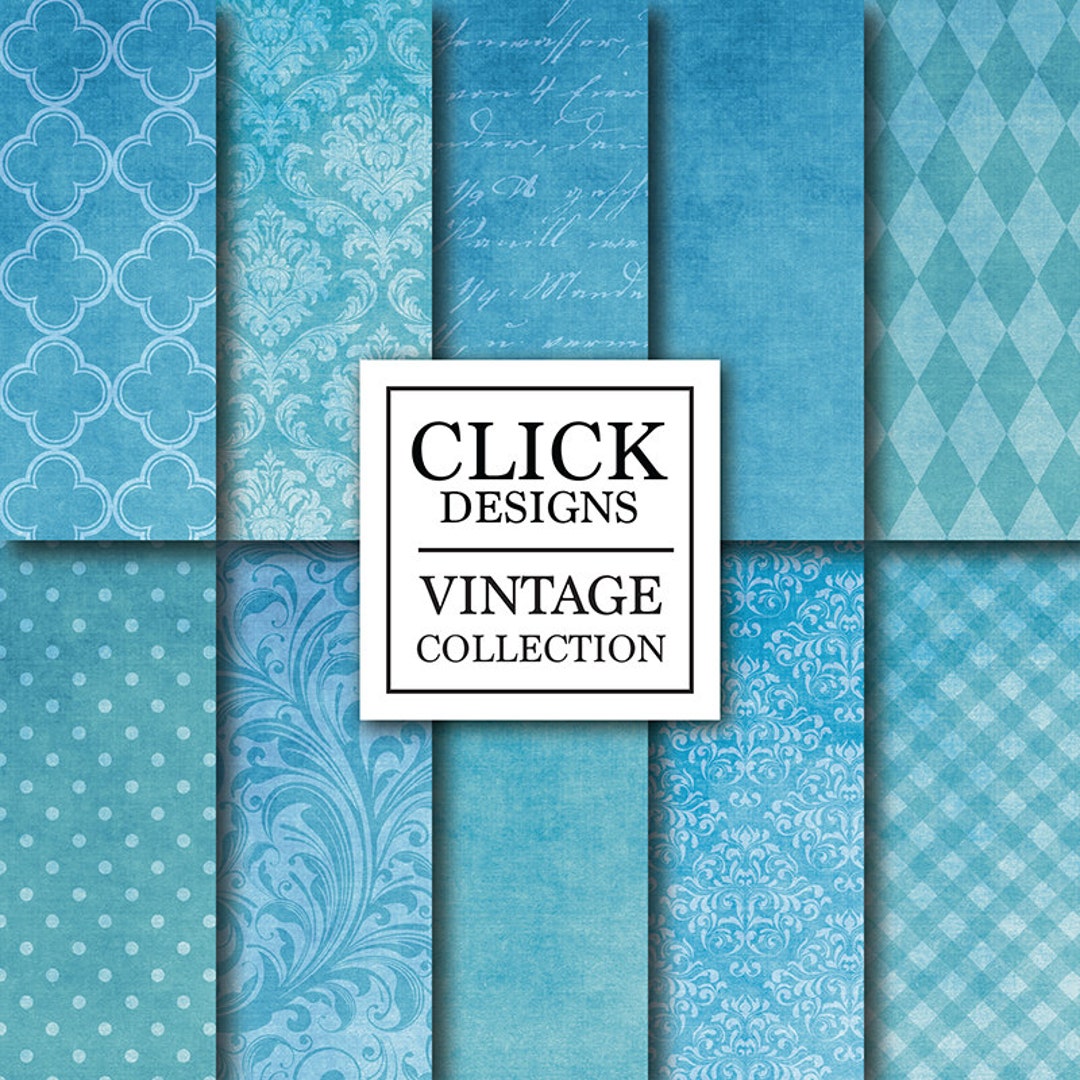 Blue Digital Paper: teal BLUE Textures Textured Scrapbook Papers in ...