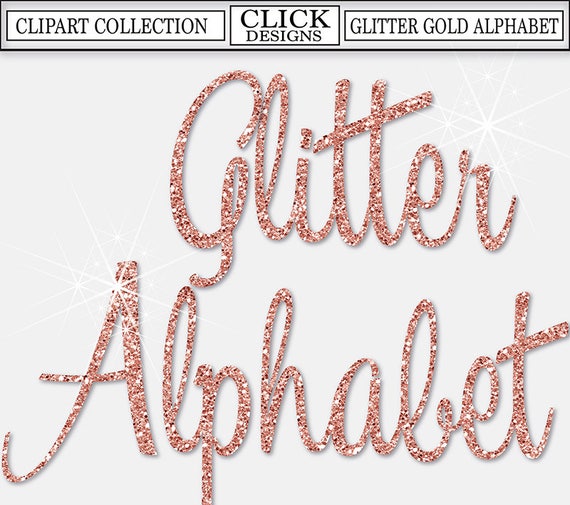 Craft Supplies & Tools Scrapbooking printable Rose gold Alphabet ...