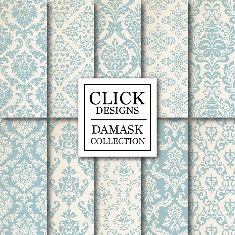 Damask Digital Paper - Etsy