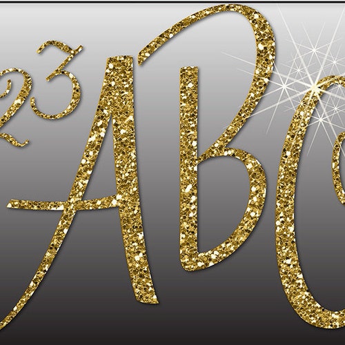 Alphabet Diamond & Gold PNG Files Digital Clip Art. Diamond - Etsy