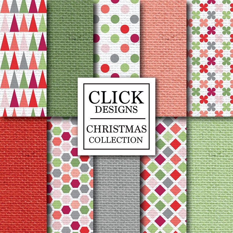 Geometric Digital Paper: christmas Geometric - Etsy