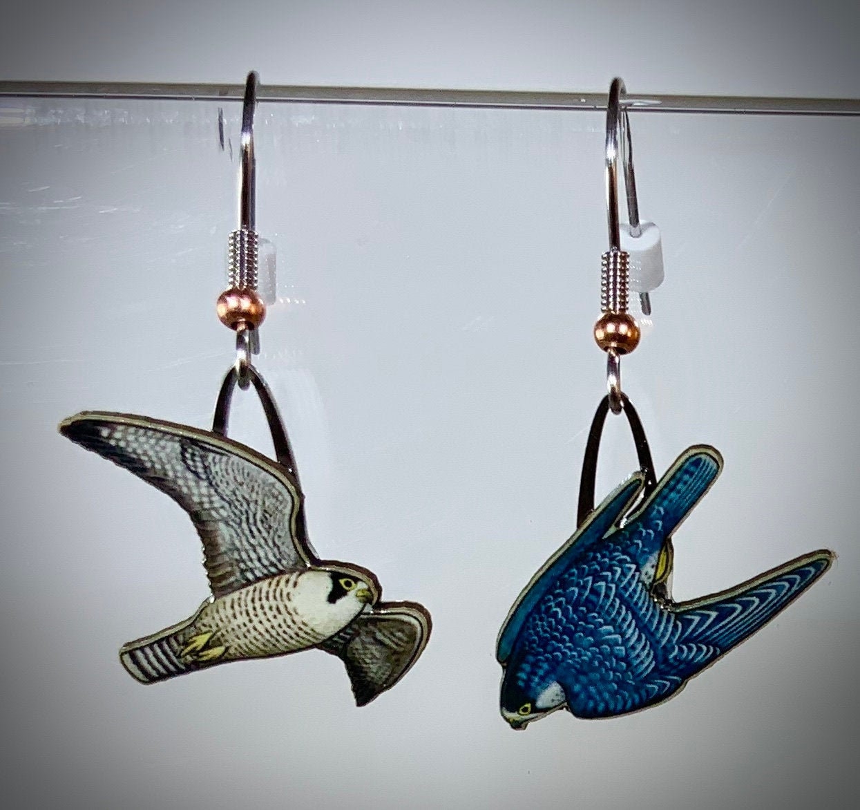 Peregrine Falcon Earrings by Jabebo, Bird Jewelry Made With Reused ...