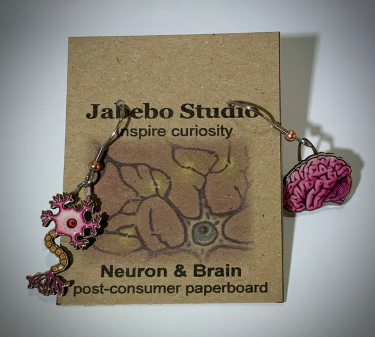 Neuron and Brain Earrings by Jabebo - Etsy