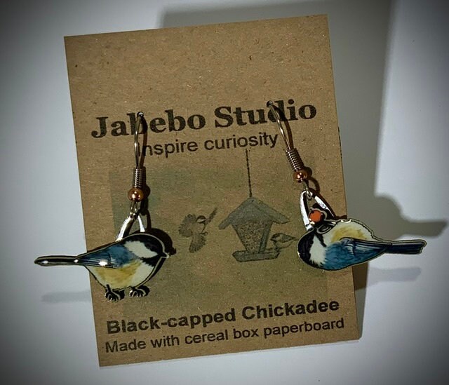 Black-capped Chickadee Earrings by Jabebo, Inspire Curiosity With ...