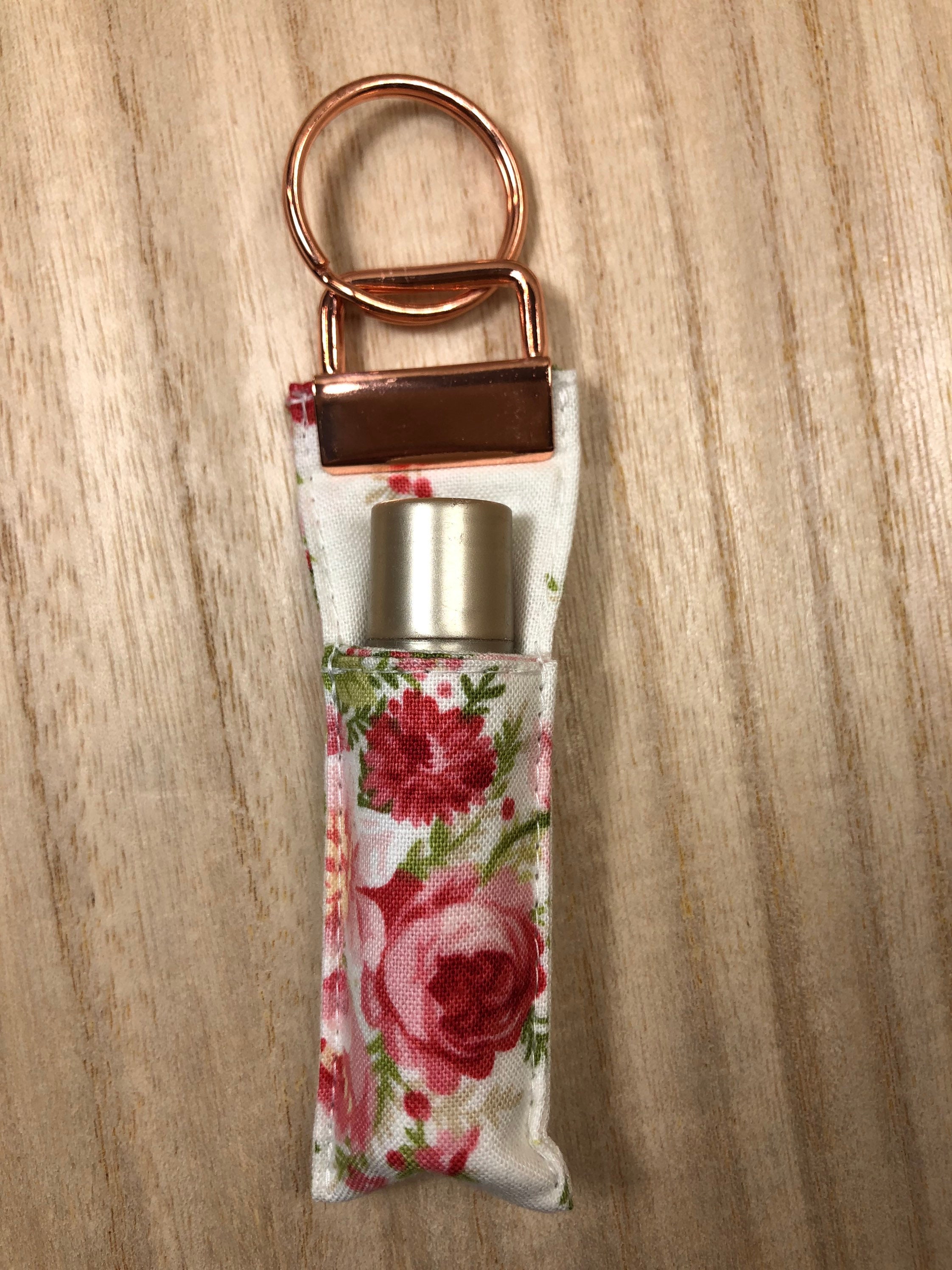 Lip Balm Keyfob Rose Floral Keychain Pink Lip Balm Holder - Etsy