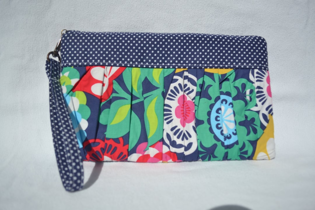 Gorgeous Modern Ruffled Wristlet, Perfectly Handmade With Modern Floral ...