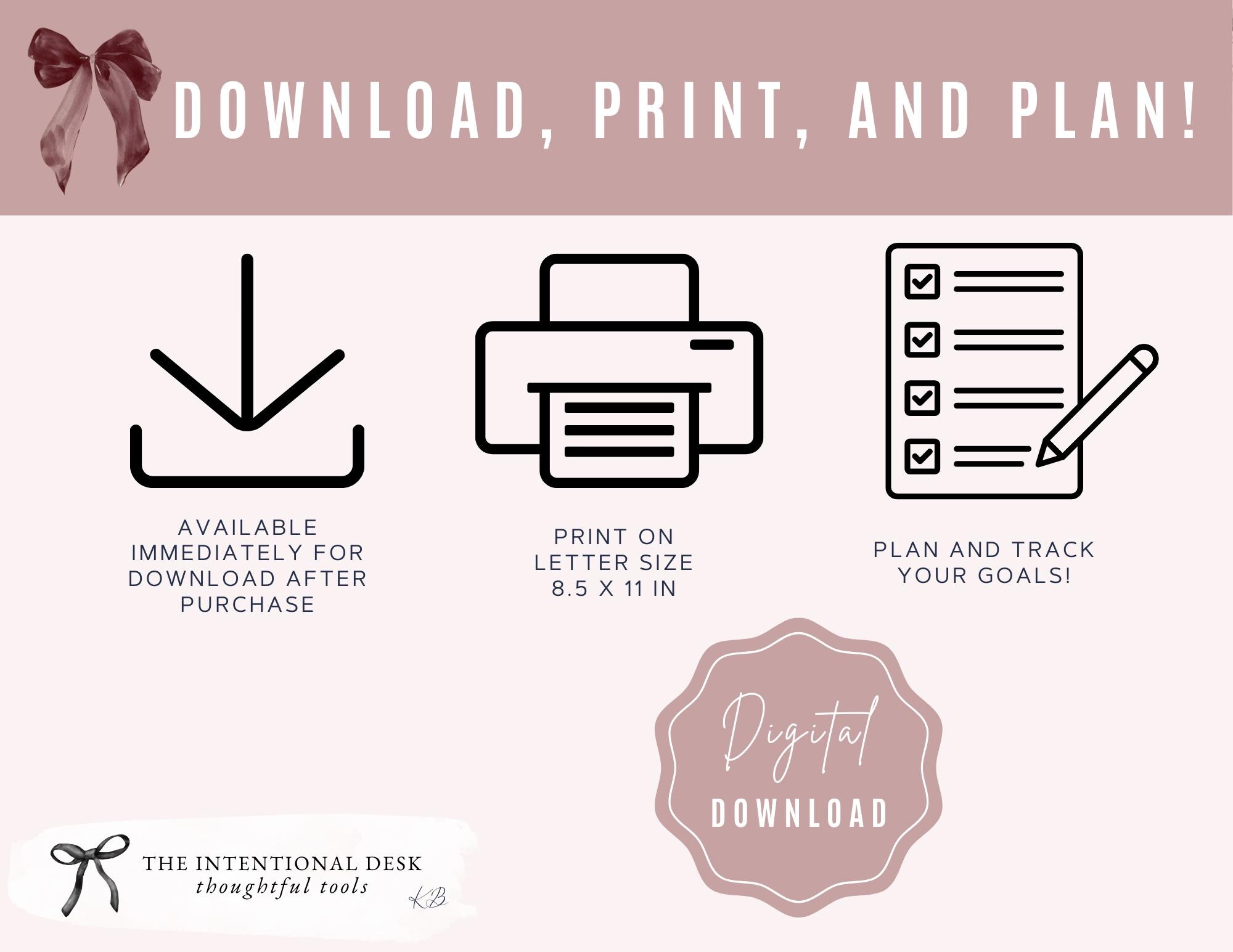 2025 Vision Board Tool | Printable Goal Planner | New Year Goal Setting ...
