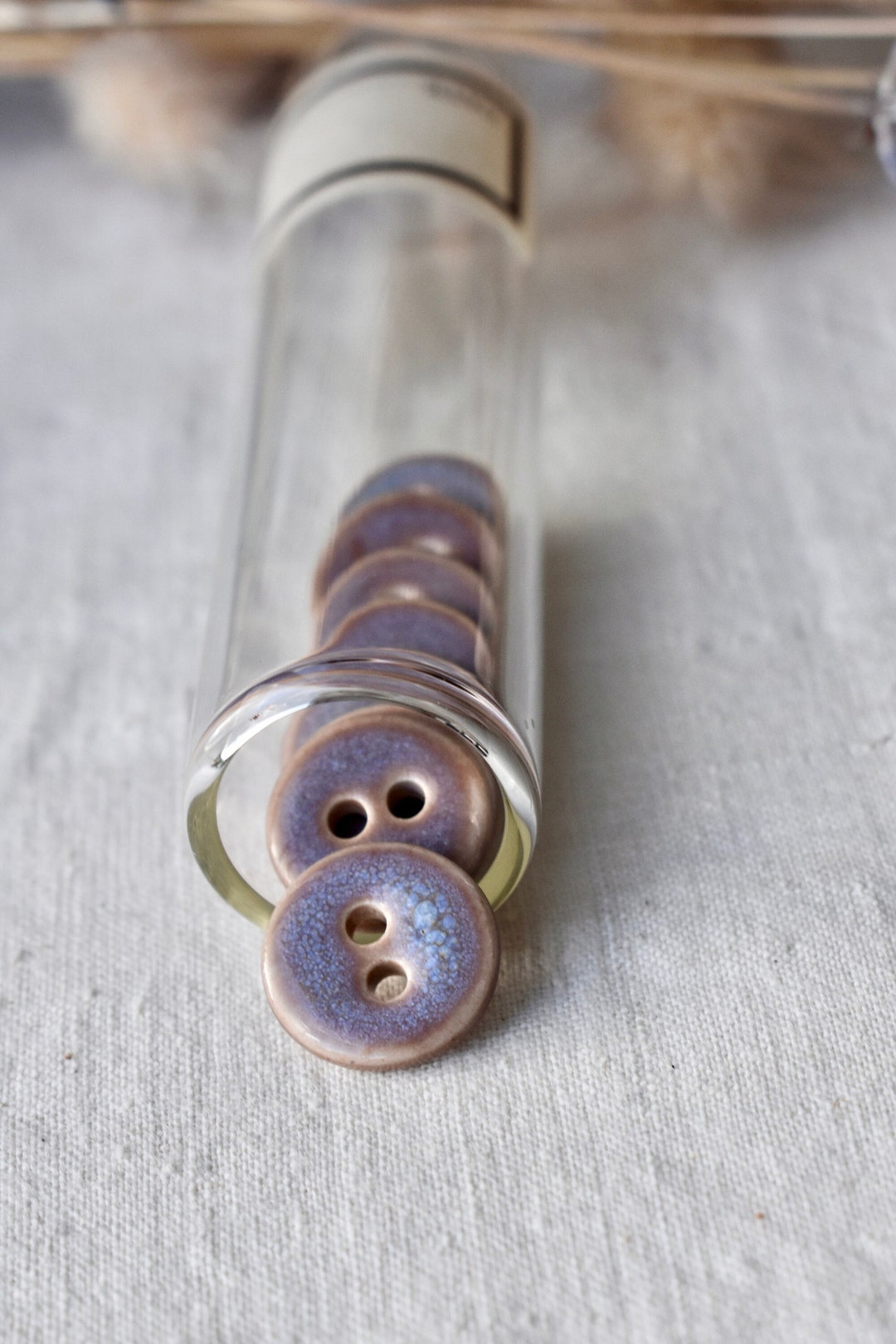 Ceramic Button in Lavender 16mm Button Ceramic Button - Etsy