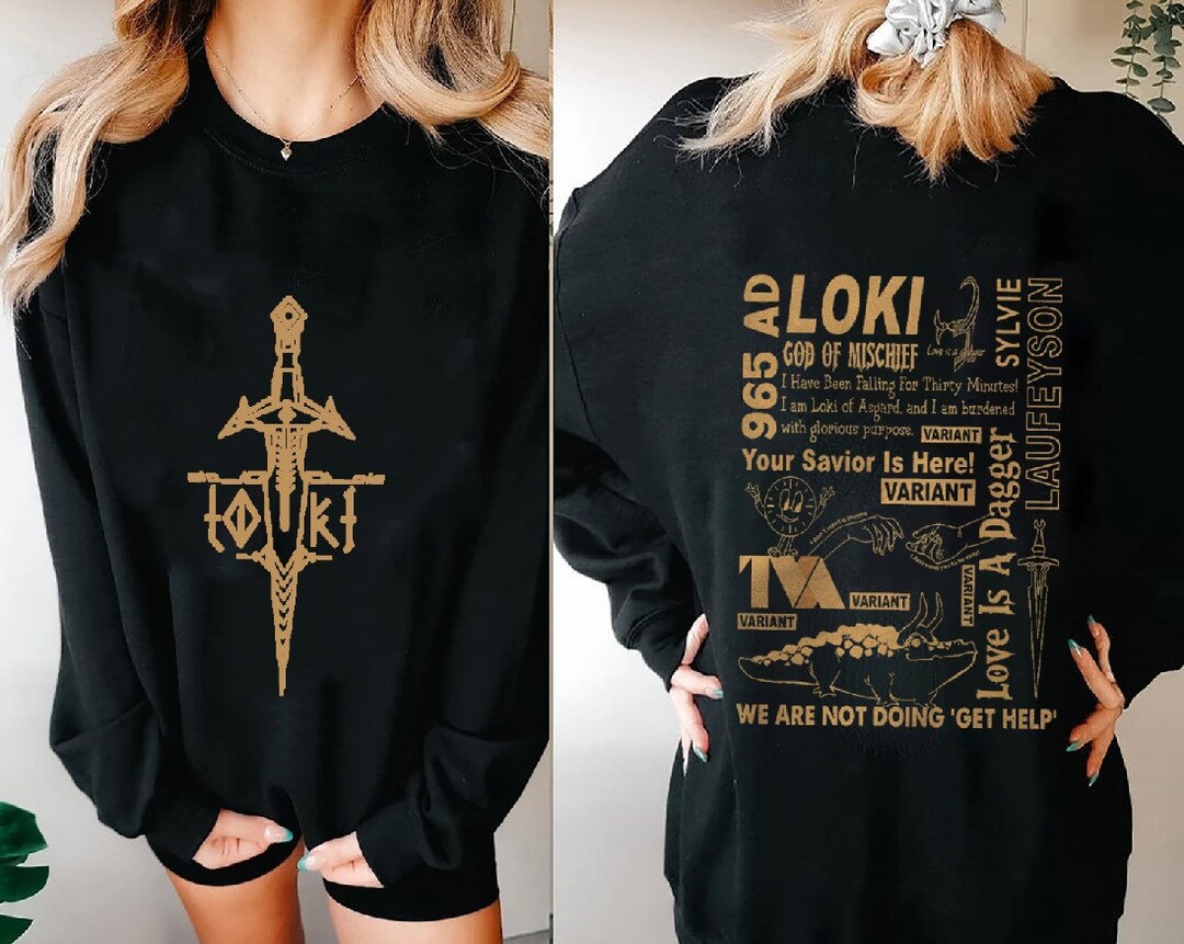 Love is A Dagger Sweatshirt Loki Helmet Loki Sweater God of - Etsy