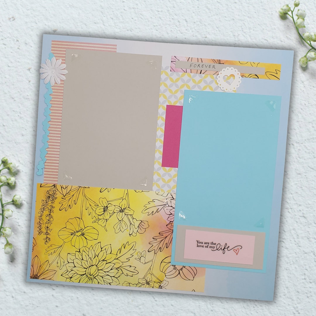 Forever-12x12 Scrapbook Page, Love Premade Scrapbook Page, Wedding ...