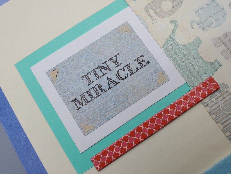 Tiny Miracle- 12X12 Scrapbook Page, Baby Premade Scrapbook Page ...