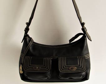 MULBERRY Vintage Black Leather Front Pockets Small Hobo MULBERRY Vintage Black Leather Front Pockets Small Hobo