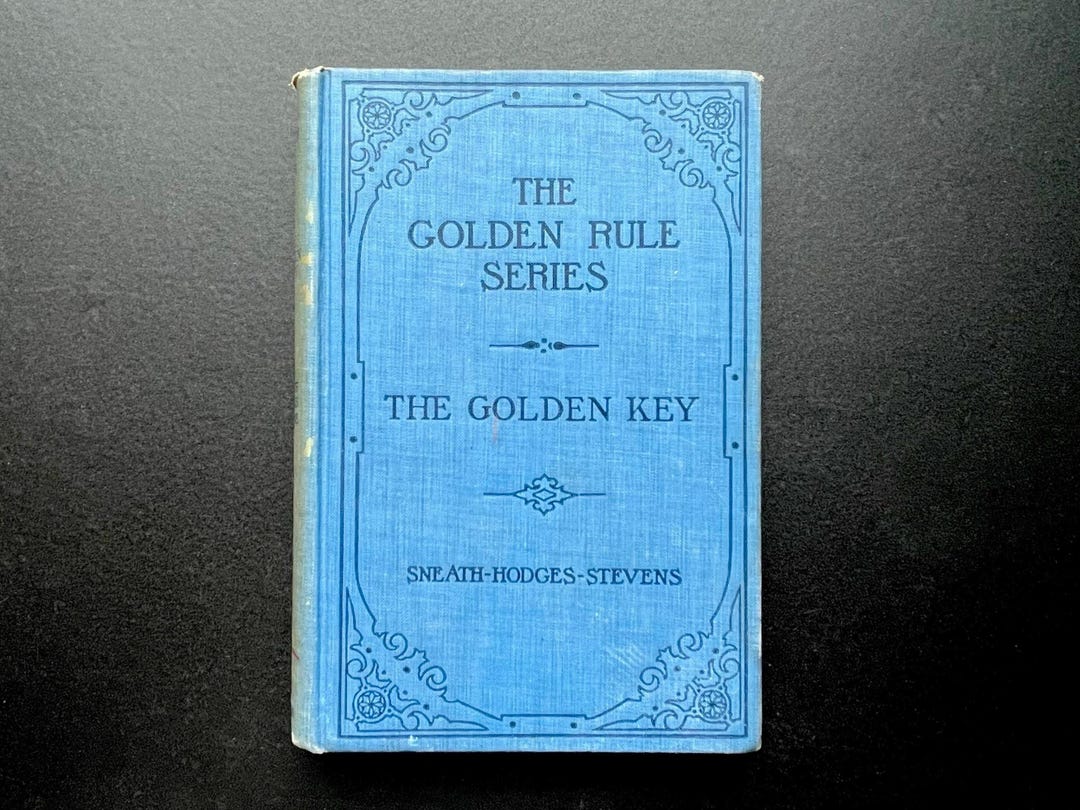 Antique 1913 Golden Rule Children’s Blue Primer Textbook “the Golden ...