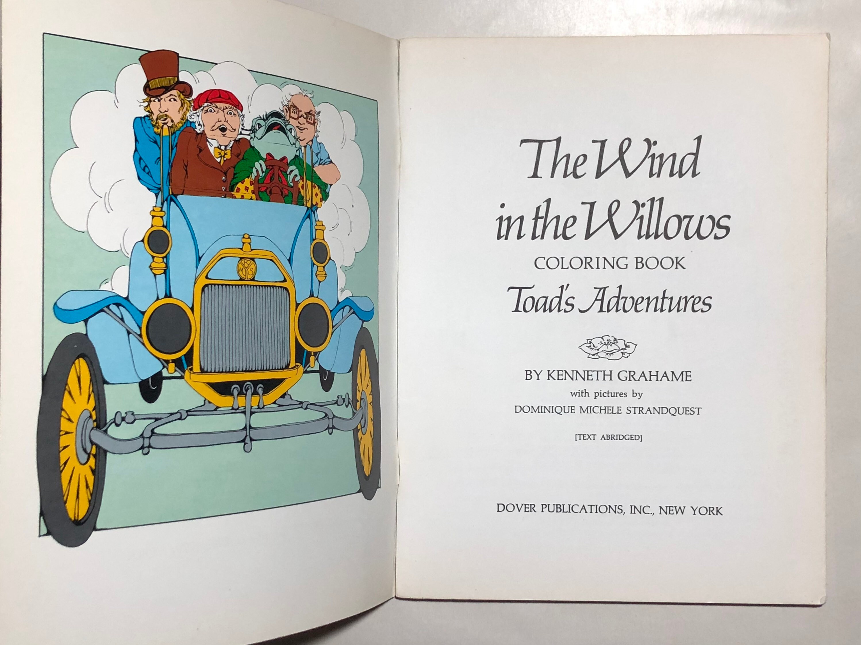 The Wind in the Willows Coloring Book, 1976 Toad’s Adventures by ...