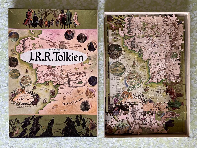 Tolkien Middle Earth Map Puzzle – Vintage 1971 First Edition - Etsy