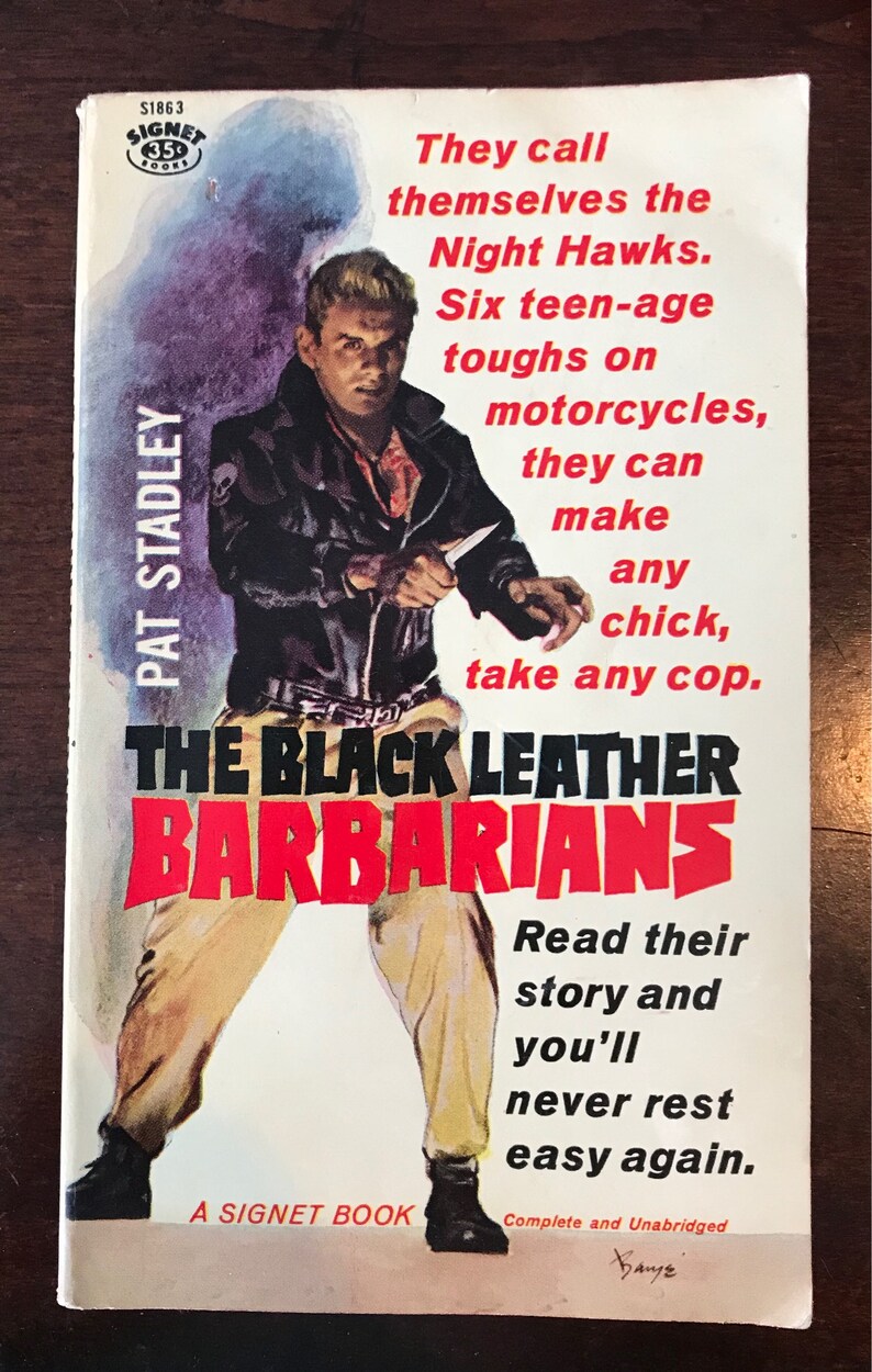 The Black Leather Barbarians by Pat Stadley, 1960 Pulp Fiction, First ...