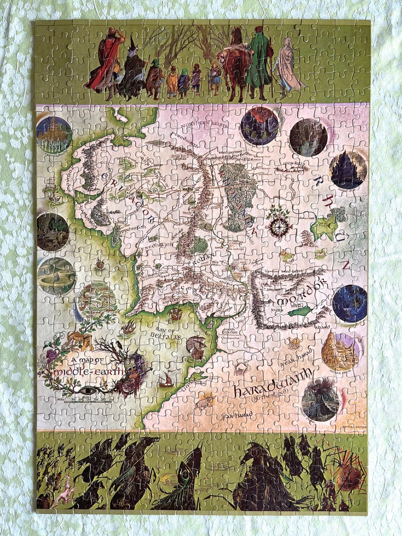 Tolkien Middle Earth Map Puzzle – Vintage 1971 First Edition - Etsy