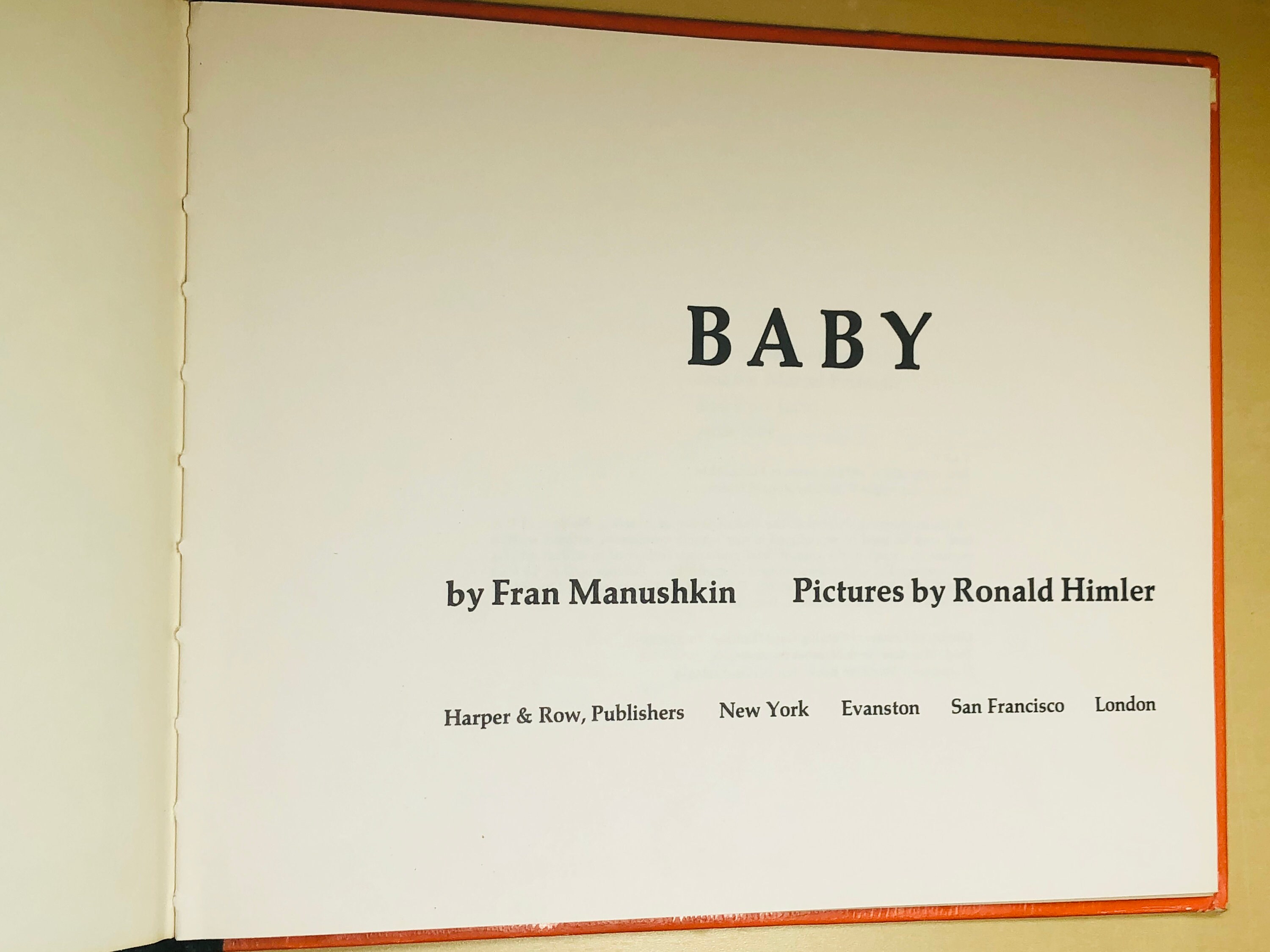 Baby by Fran Manushkin 1972 First Edition Book - Etsy