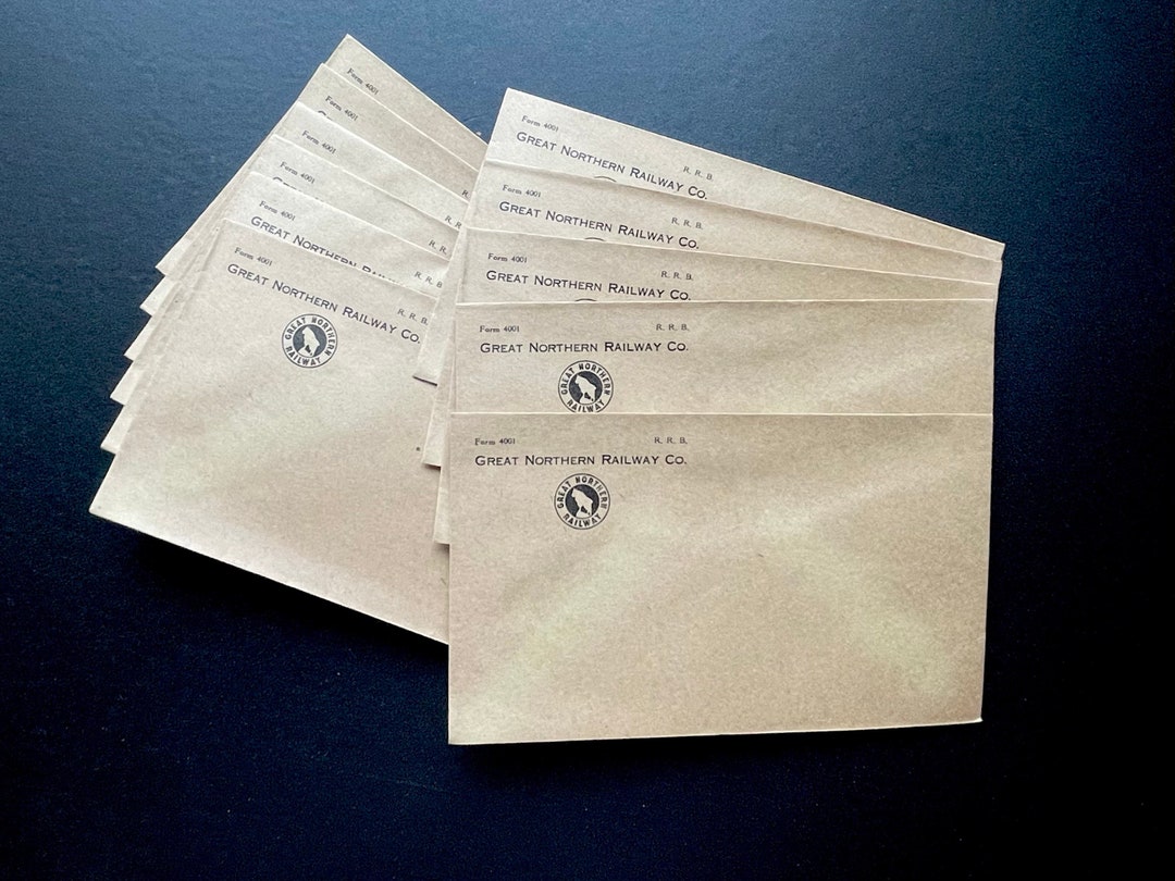 Rare Train Ephemera – Great Northern Railway Envelopes – Midcentury NOS ...