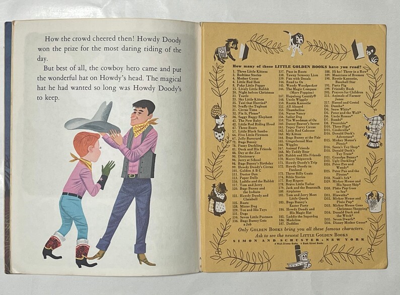 Howdy Doody and His Magic Hat 1954 First Edition - Etsy
