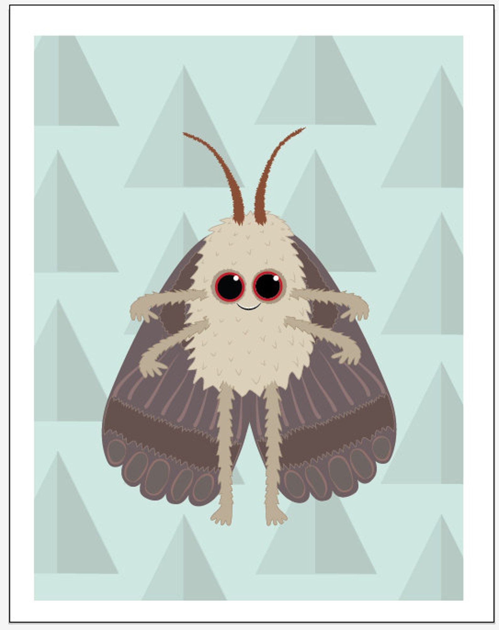 Mothman Children's Art Marv the Mothman Cryptozoology | Etsy