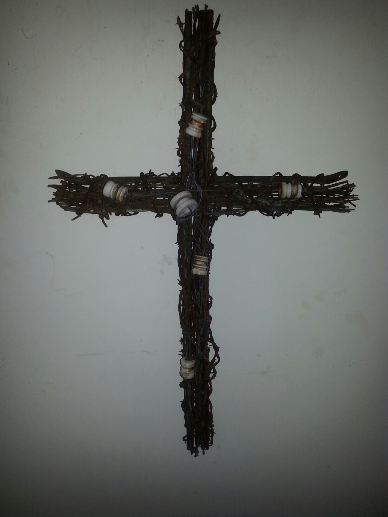 Barbed Wire Cross - Etsy