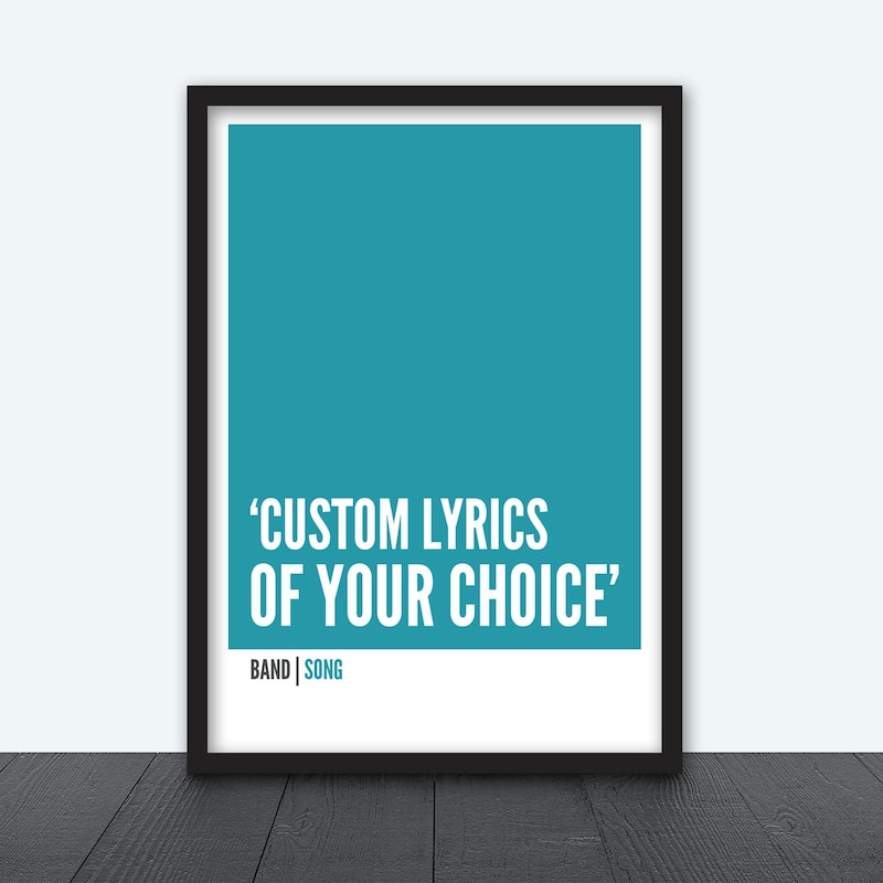 Lyric Poster - Etsy UK