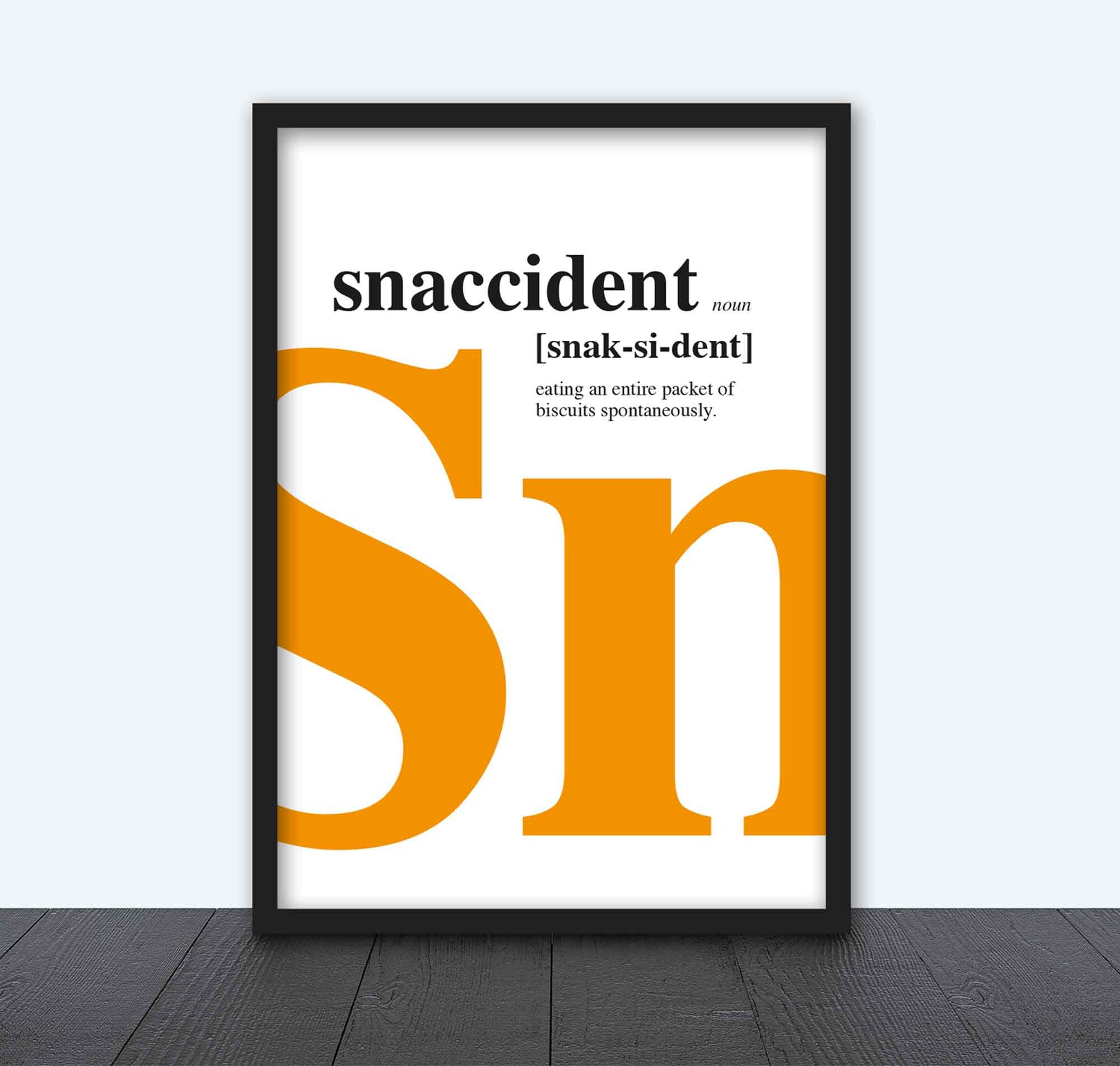 Snaccident Definition Print Home Art Kitchen Posters | Etsy