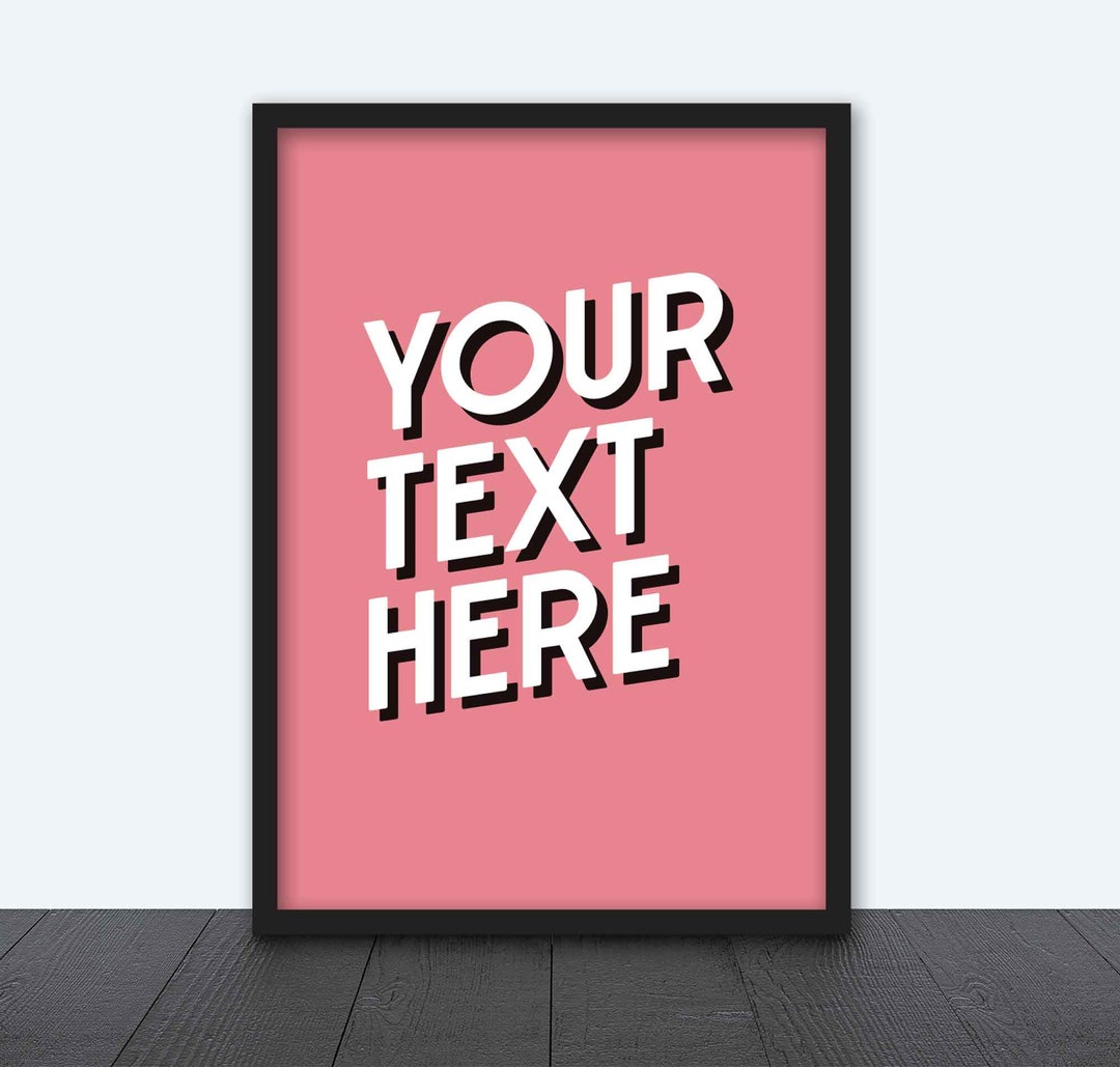 Custom Lyric Prints - Personalised Song Posters in Any Colour - Framed ...