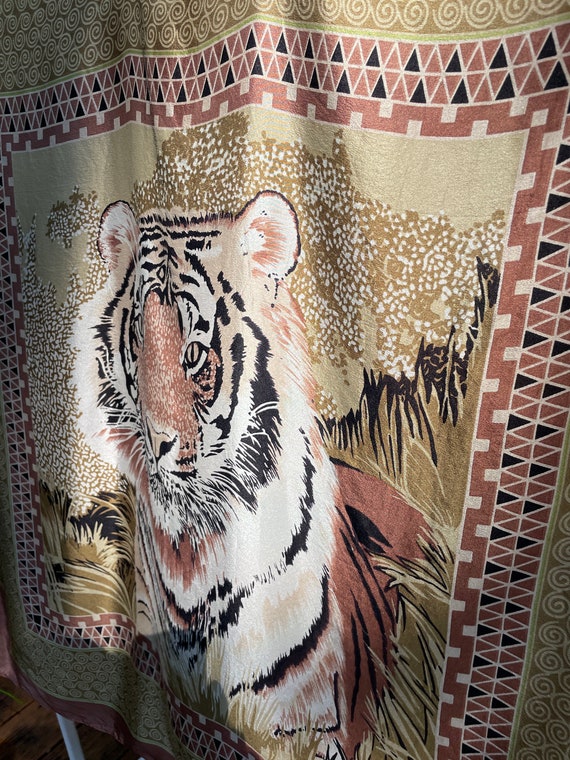 Carol Little Silk Lion Scarf - Gem