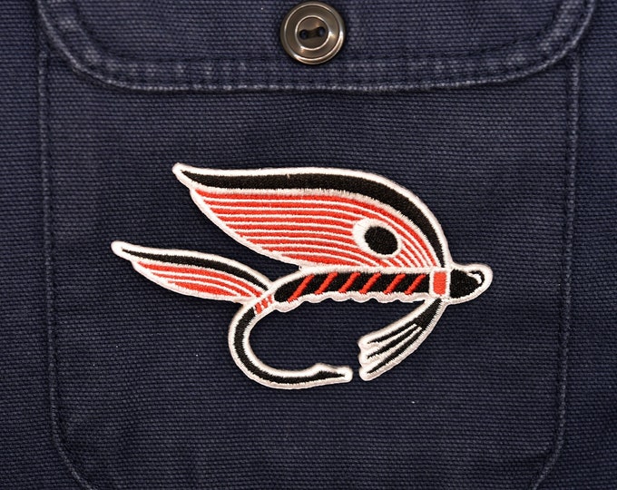 Fish Patch Fly Fishing Salmon Trout Nautical Boat Adventure River Raft ...